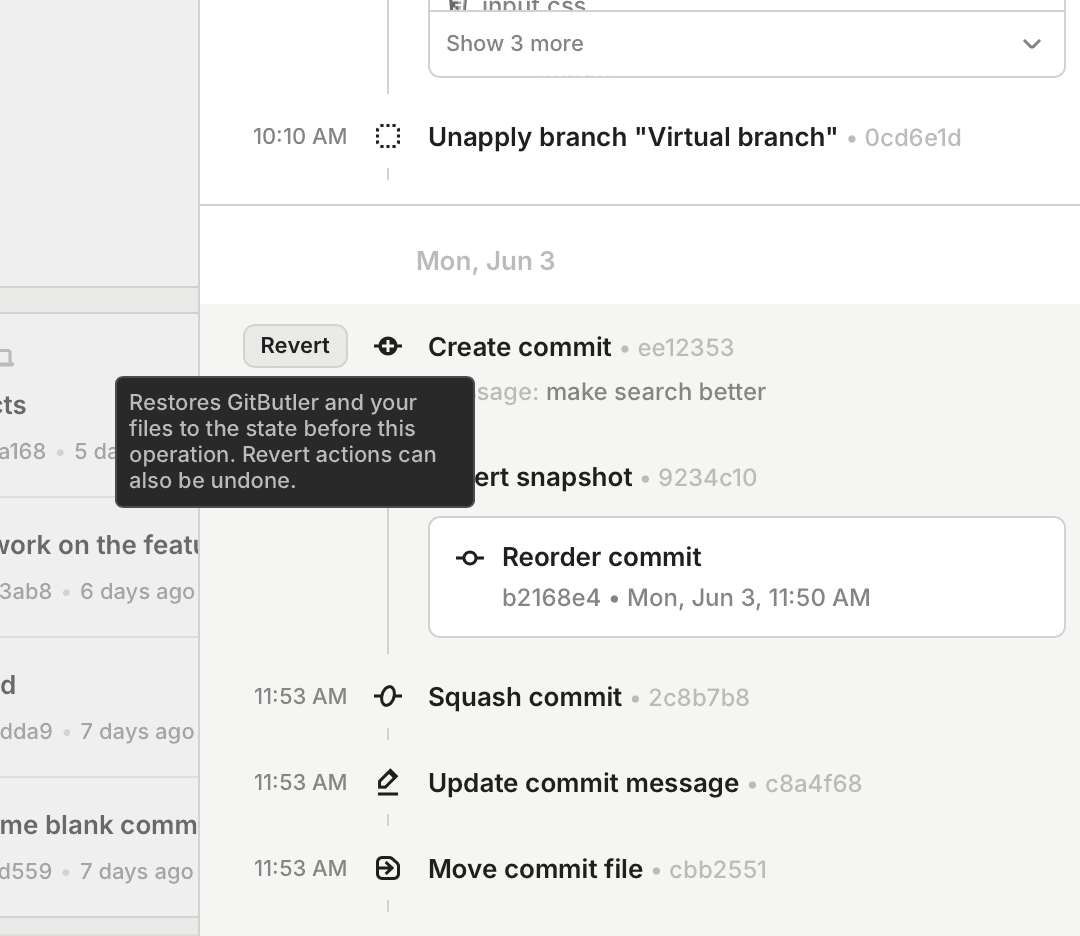 Project History | GitButler