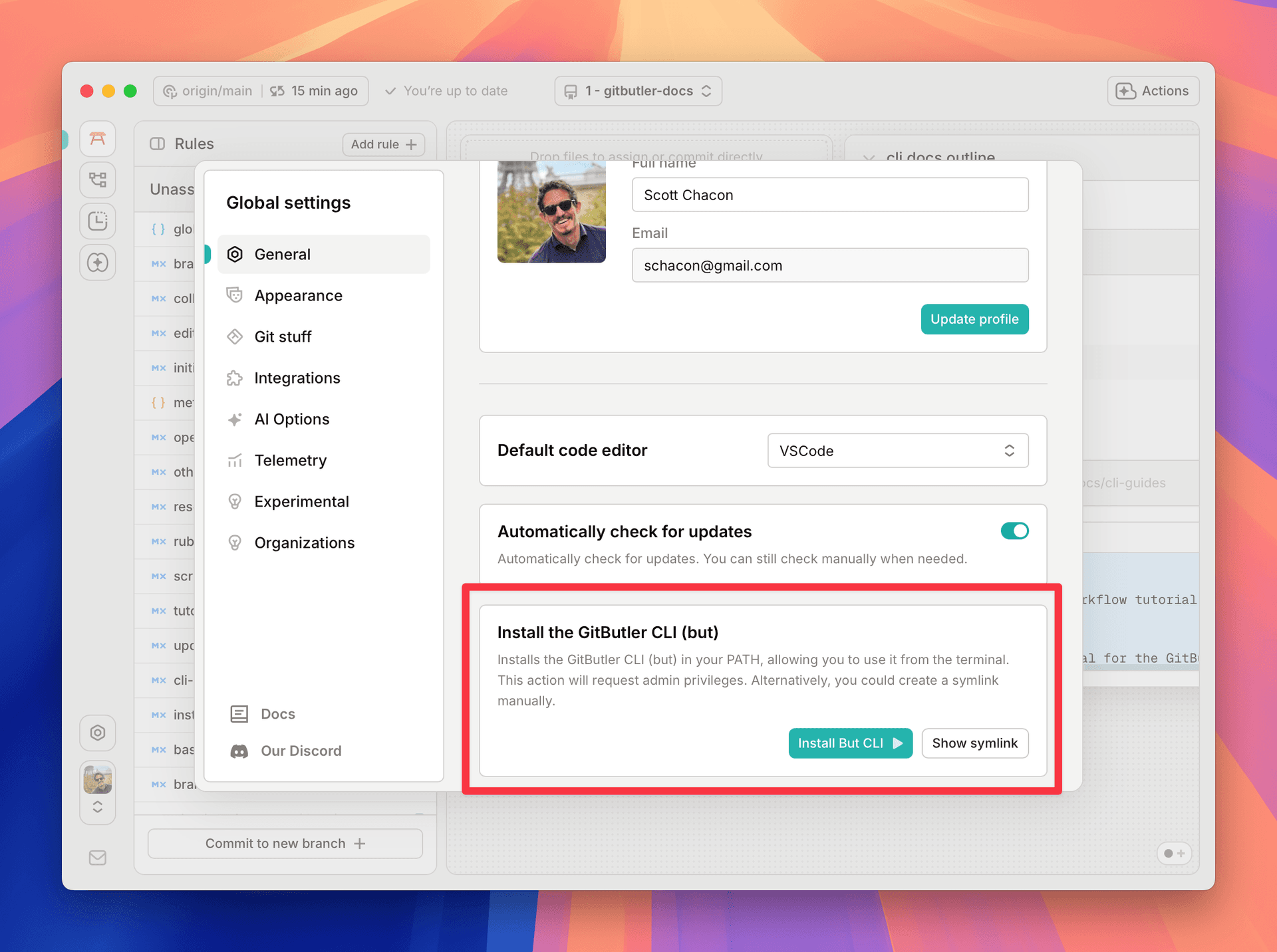 Installation and Setup | GitButler Docs